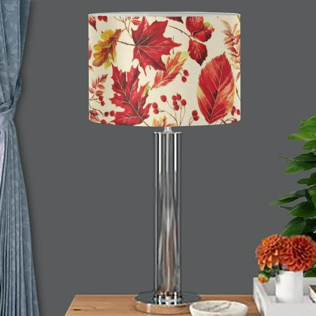 NETILGEN Fallen Fall Leaf Design Lamp Shade PVC Fabric Home Decor ...