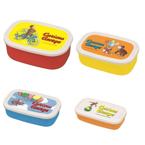 Gakken Stayful Curious George Lunch Box 4 Piece Lunch Box Bicycle ...
