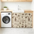 Coffee Cabinet Curtains 28" W x 35" L Vintage Coffee Beans Brewing ...