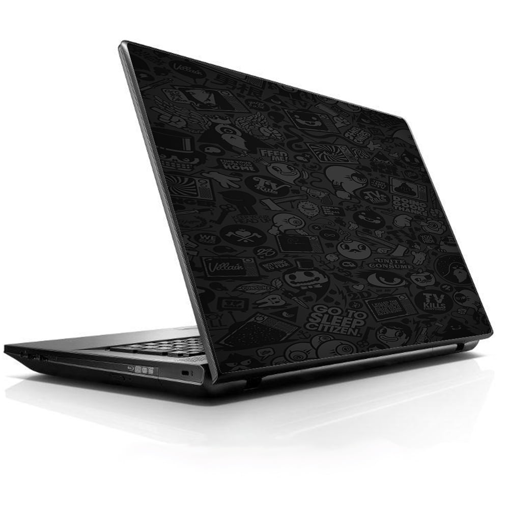 Laptop Notebook Universal Skin Decal Fits 13.3" To 16" / Black Sticker ...
