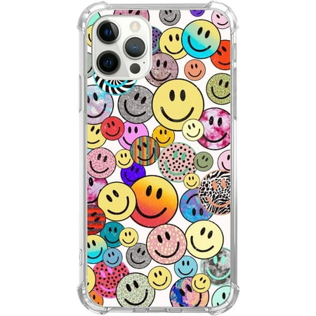 Smiley Face Case for iPhone 13 Pro, Cute Hippie Aesthetic Smiley Face Case for iPhone 13 Pro for ...