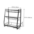 WHAMVOX Small Organizer Spice Rack Spice Bottles 38.5X32CM Black ...