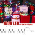 SHIQI-1000 LED Amount of Christmas Tree Lights Decorations with Remote ...