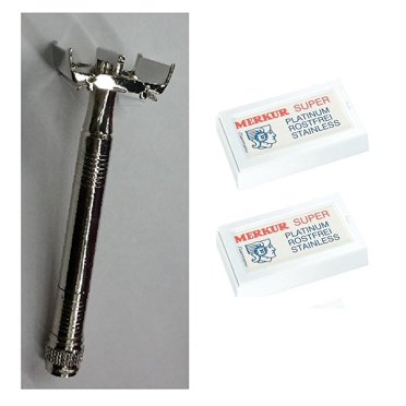 Merkur 34C Heavy Duty Classic 2-Piece Double Edge Mens Safety Razor ...