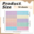 10 Sheets Paper Dot Adhesive Label Mixed Color 210x177x0.2mm 550pcs ...