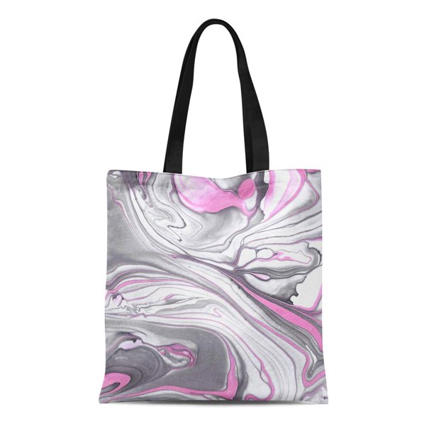 POGLIP Canvas Bag Resuable Tote Grocery Shopping Bags Gray Painting ...