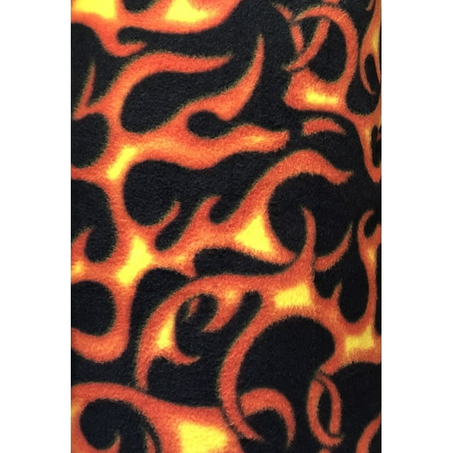 Assorted Anti Pill Fleece Fabric by The Yard or Roll (Flames) - Walmart.com