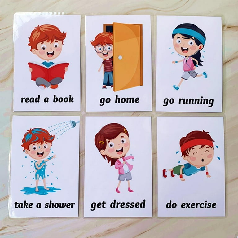 Daily Routine Flashcards For Kids