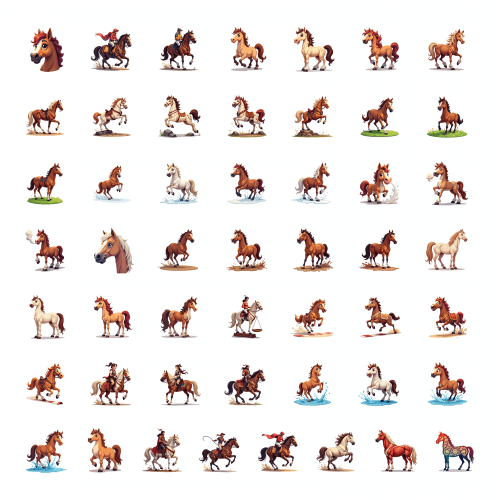 Click here for Yezdix 50pcs Equestrian Adventure Stickers Horse R... prices