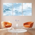 Abstract Art Canvas Wall Art 3 Panels, Light Blue White Dreamy ...