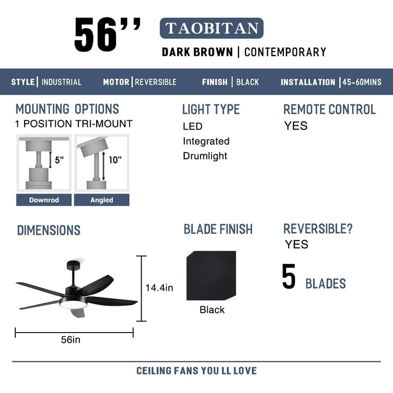 Ceiling Fan Height Chart | Shelly Lighting