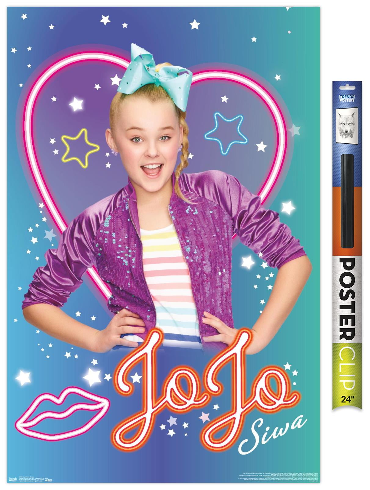 JoJo Siwa - Neon Premium Poster and Poster Clip Bundle - Walmart.com ...