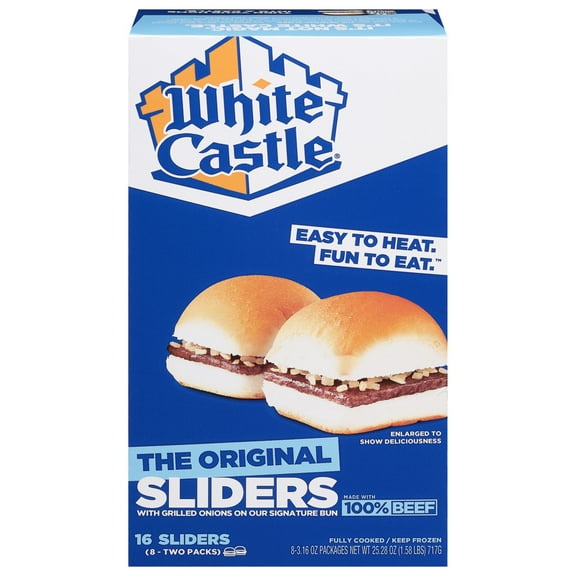 White Castle Classic Cheese Sliders, 16Ct (8-2Pks) - Walmart.com