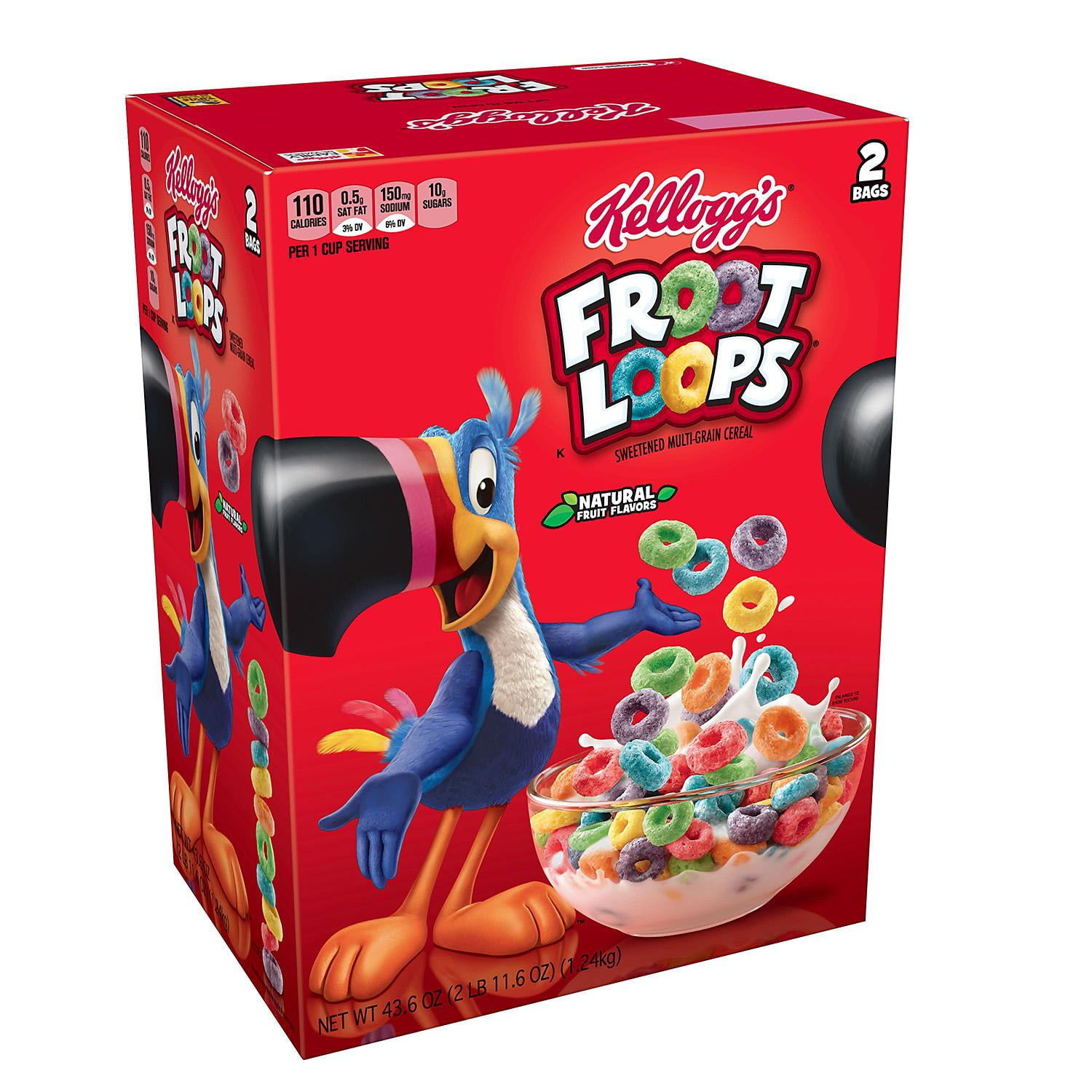 Product Of Kelloggs Froot Loops Cereal Assorted Flavor 43 6 Oz