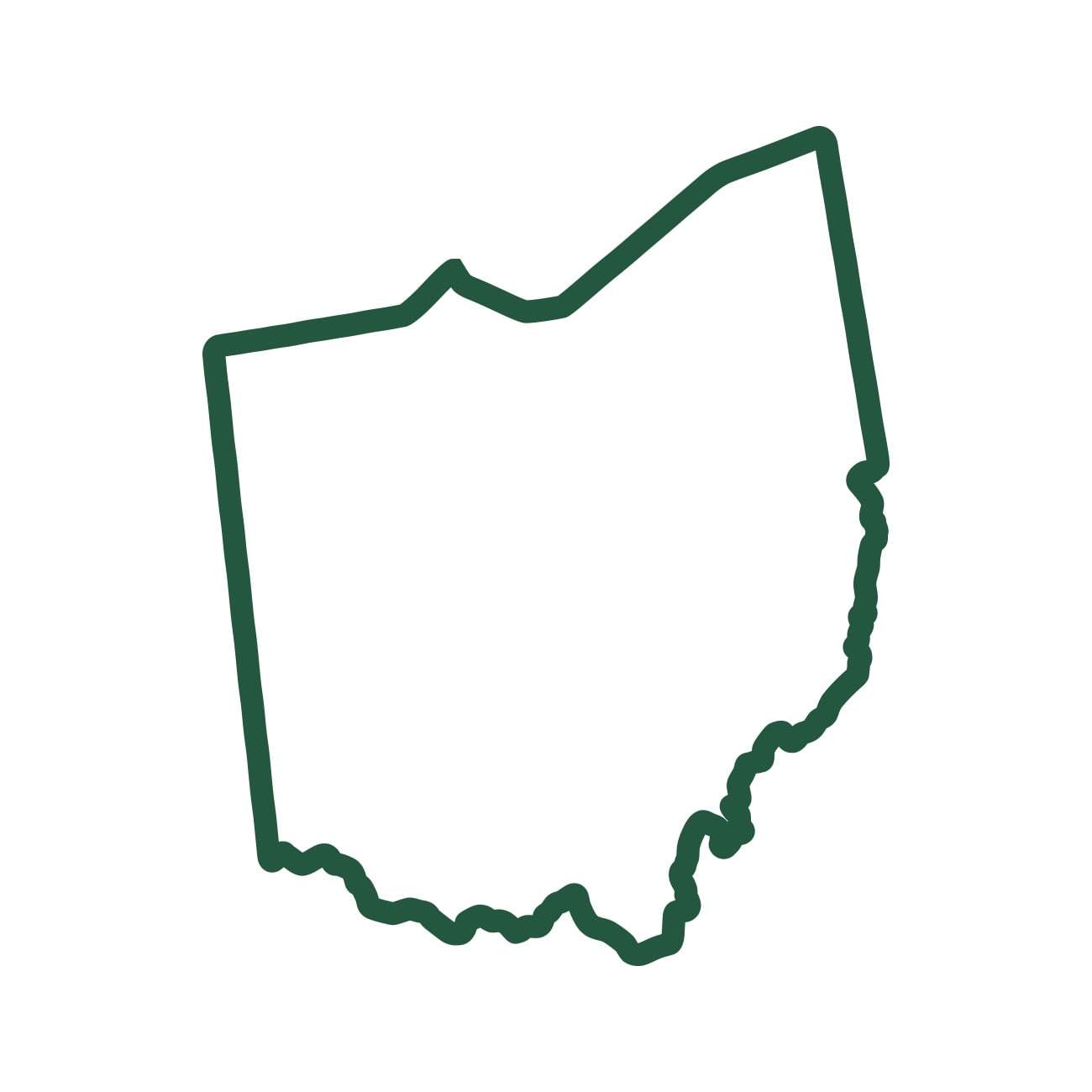 Ohio Outline Sticker Decal Die Cut - Self Adhesive Vinyl - Weatherproof ...