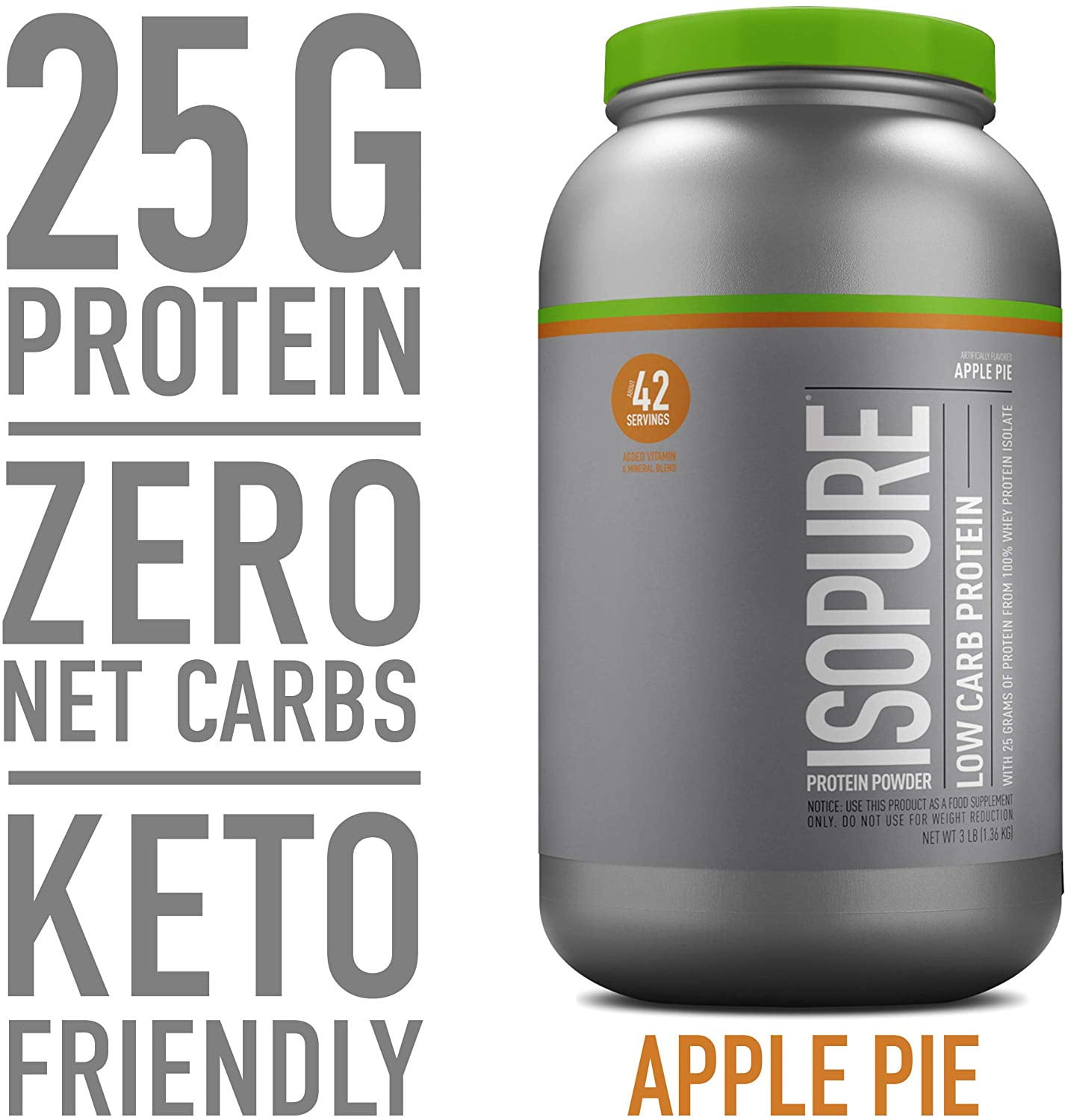 ISOPURE LOW CARB APPLE PIE 3 LBS NATURE BEST ISOPURE LOW CARB APPLE PIE ...