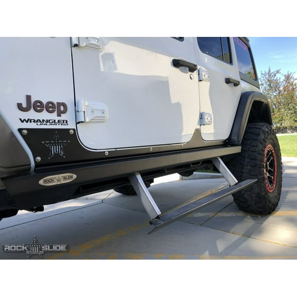 Rock Slide Engineering Step-Slider Rocker Guards For 20-Pres Wrangler ...