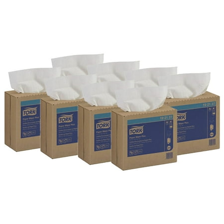 Tork®Paper Wiper Pop-Up Box, White, 1-Ply, 100 Wipers/Box, 8 Boxes/Case ...