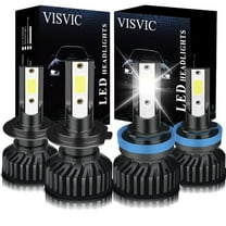 H7 + H7 LED Headlight Bulb High/low Beam Kits, 4-Sided LED High Low ...