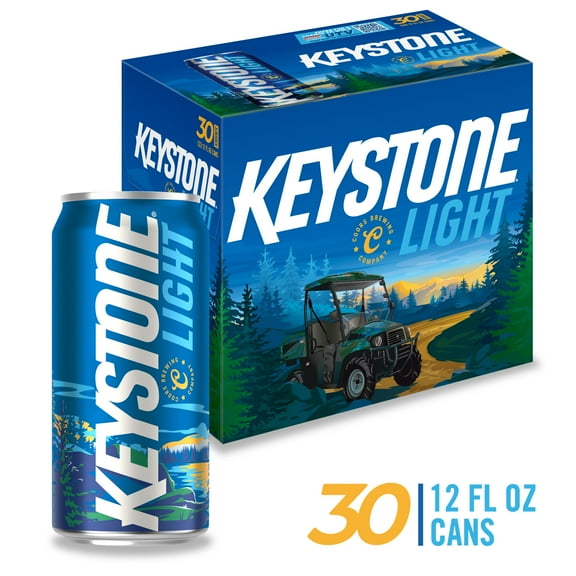 Keystone Light Lager Beer, 30 Pack, 12 fl oz Cans, 4.1% ABV