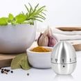Cute Egg Shaped Kitchen Timer, Stainless Steel Metal Mechanical Visual ...