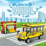 EP EXERCISE N PLAY City School Bus Building Kit, 488 Pieces Yellow Bus ...