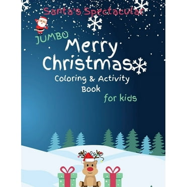 Christmas Joy - 50 Coloring Pages : Holiday Activity Book for Kids Ages ...