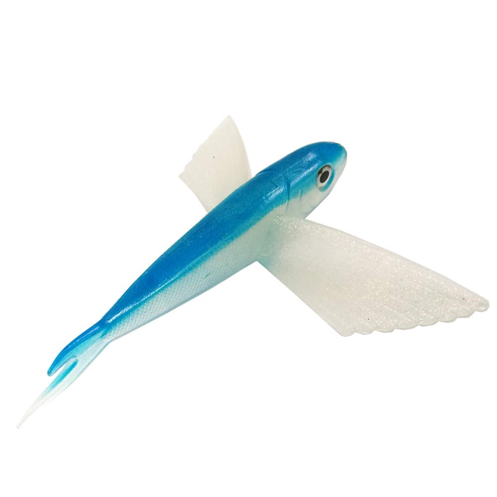Sanhu 8" Blue/Pearl Flying Fish Lure, Unrigged, 2 Pieces - Walmart.com