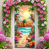 Decorative Design Aloha Beach Party Backdrop Tropical Theme Photography ...