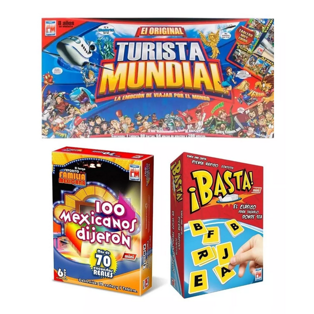 3 Pack Familia | Turista Mundial + 100 Mexicanos + Basta | Bodega ...