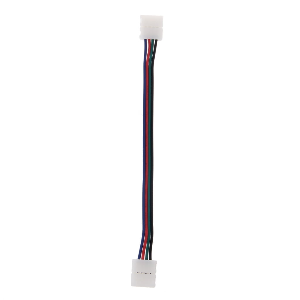4 Pin 10mm 17cm RGB LED Strip Light Adapter Connector Wire For 5050 LED ...