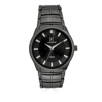 George Men's 41mm Gunmetal Tone Mettalized Edge To Edge Bezel Genuine ...