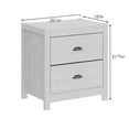 Solid Wood White Night Stand, Bedside Table, End Table, Desk with ...
