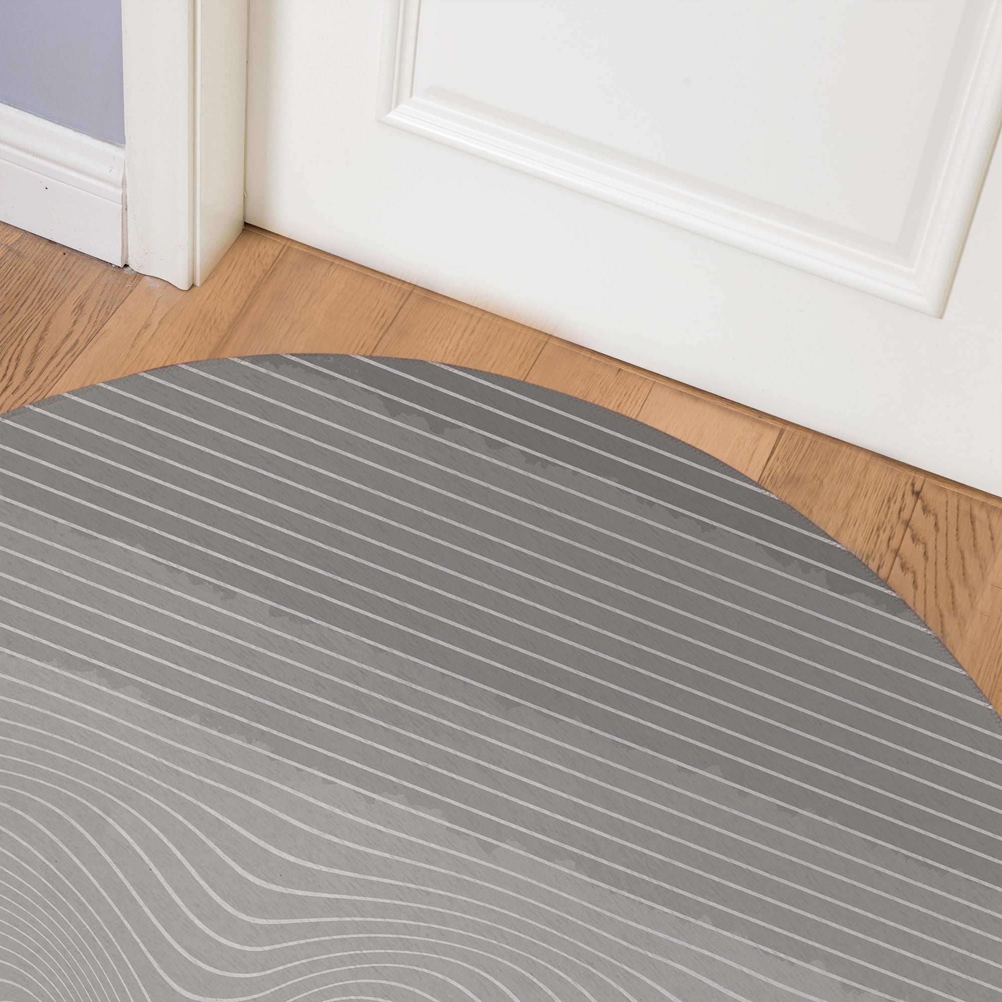 KINETIC STRIPES GREY Indoor Floor Mat By Kavka Designs - Walmart.com