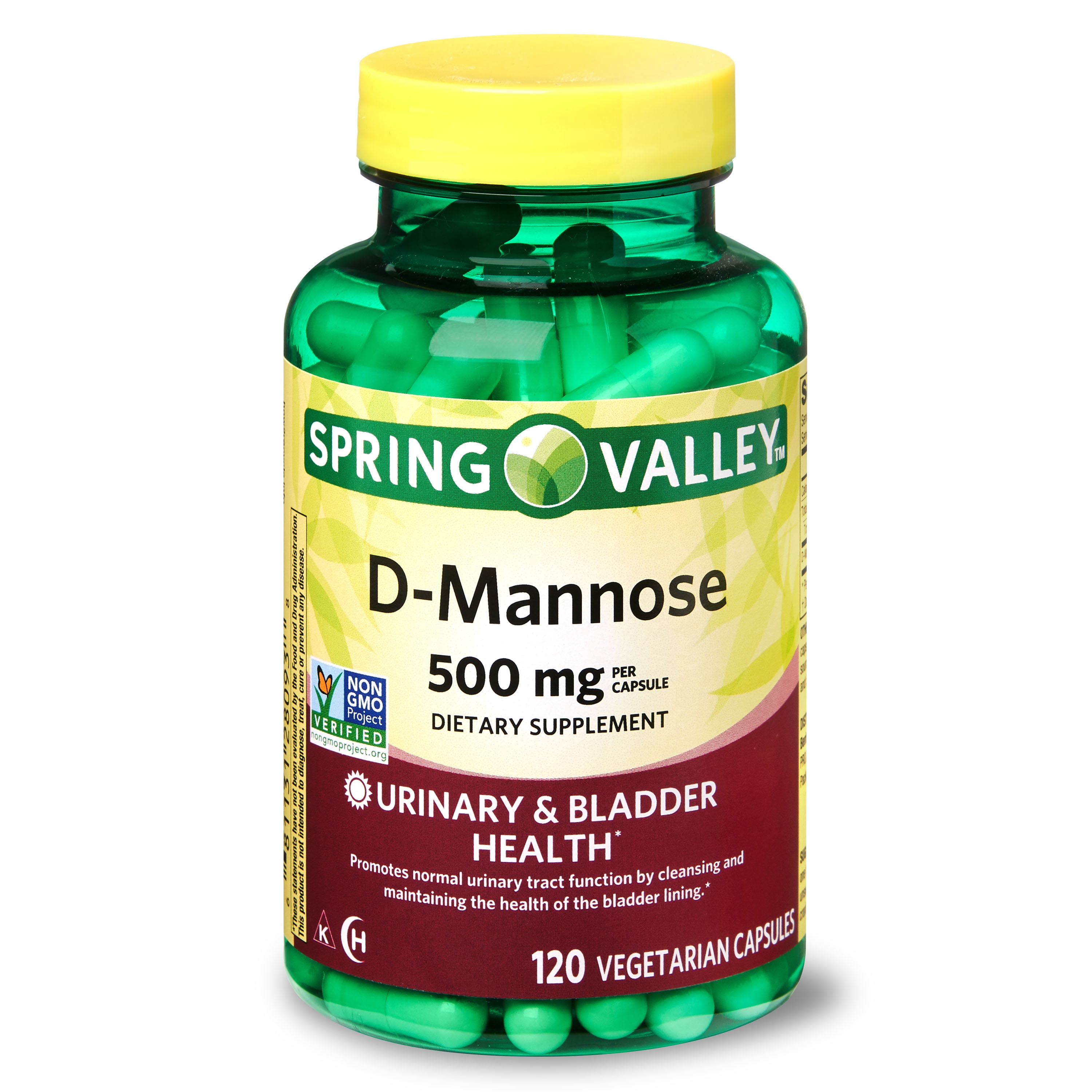Spring Valley D-Mannose, 500 mg, 120 Count - Walmart.com