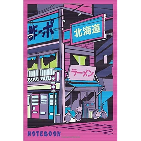 Notebook: Vaporwave Anime Aesthetic Synthwave|80s Retro City themed ...