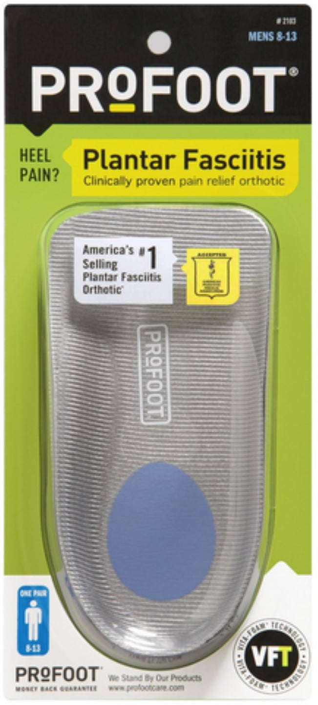 ProFoot Plantar Fasciitis Heel Insert Men's, 1 pair (Pack of 3 ...