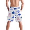 Cartoon Devilfish Jellyfish Fish Dots Men's Swim Trunks Beach Shorts ...