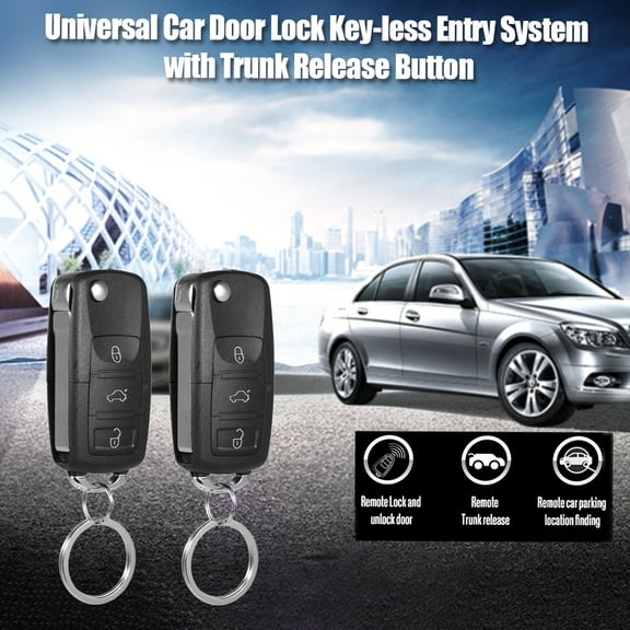 12v Central Locking Kit With Remote Keyless Lock Car For 2/4 Door Most ...