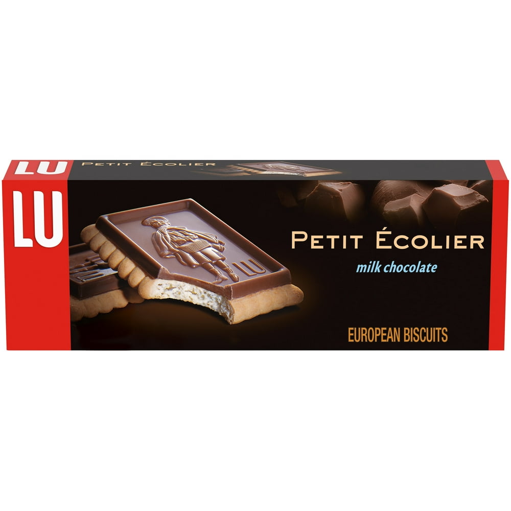 Lu Petit Ecolier European Milk Chocolate Biscuit Cookies, 5.3 oz ...