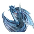 Frozen Stalactite Blue Dragon Serpent On Spiky Ice Mountain Cliff ...
