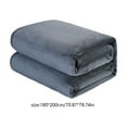 Dark Grey Solid Color Blanket With Thickened Polyester Construction And ...