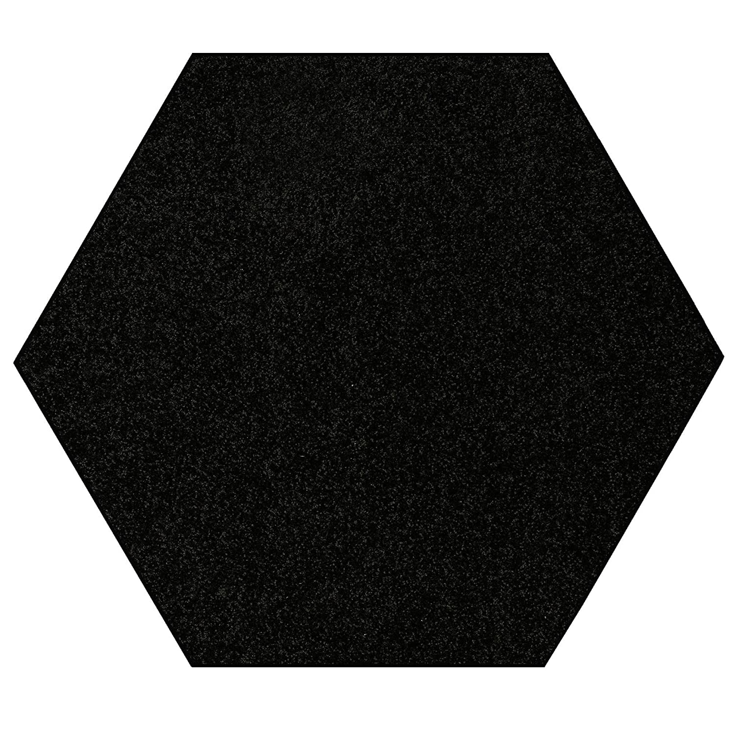 Ambiant Broadway Collection Solid Color Area Rugs Black - 8' Hexagon ...