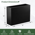36" Metal Planter Box, Large Rectangular Window Box | with Drainage ...
