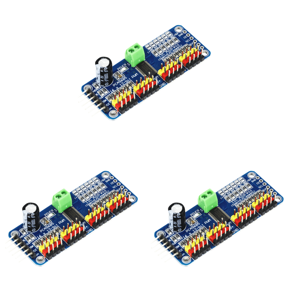 Módulo 16 canales 12 bits PWM/servocontrolador interfaz I2C PCA9685 40-1000Hz 5-10V 3 piezas ...