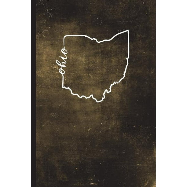 Ohio: 6" x 9" - 128 Pages: Ohio State Silhouette Hand Lettering Cursive ...