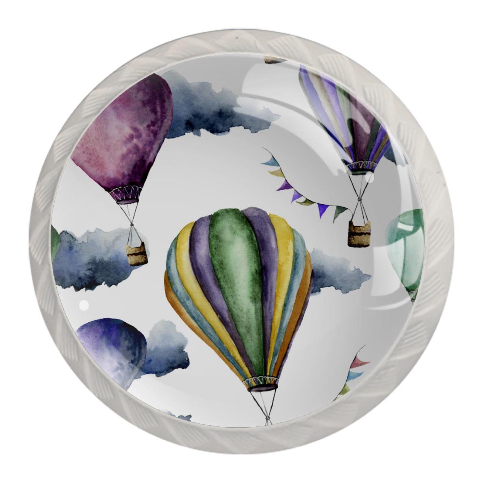 4 Pcs Hot Air Balloon Knobs for Kitchen Cabinet Cupboard Dresser Bookcase Drawer Pulls Handles ...