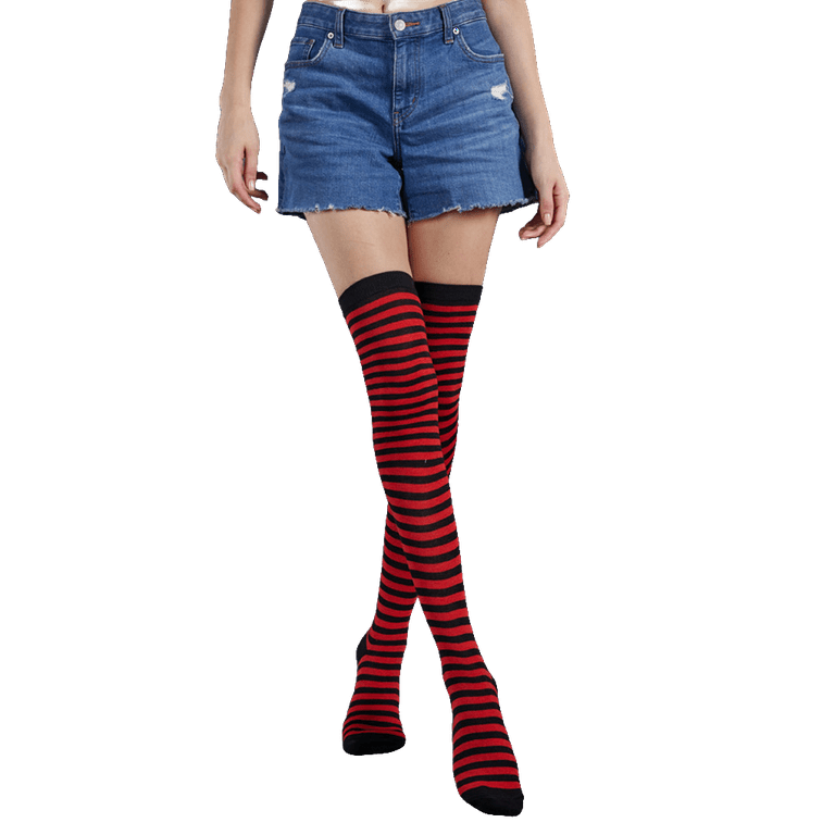 Thigh High Socks With High Waisted Shorts