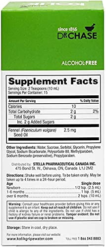 Buy Dr. Chase Kolik Gripe Water Alcohol-Free - Baby?s Colic Relief ...