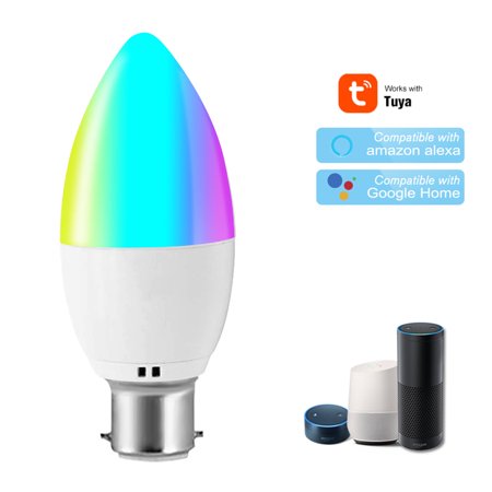 WiFi Smart Bulb RGB+W LED Bulb B22 Dimmable Light Phone APP Remote ...